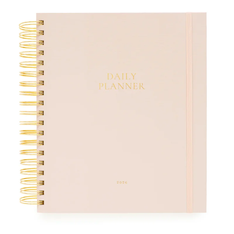 Sugar Paper 2026 Blush Daily Spiral Planner | Stationery | dispotrays.com
